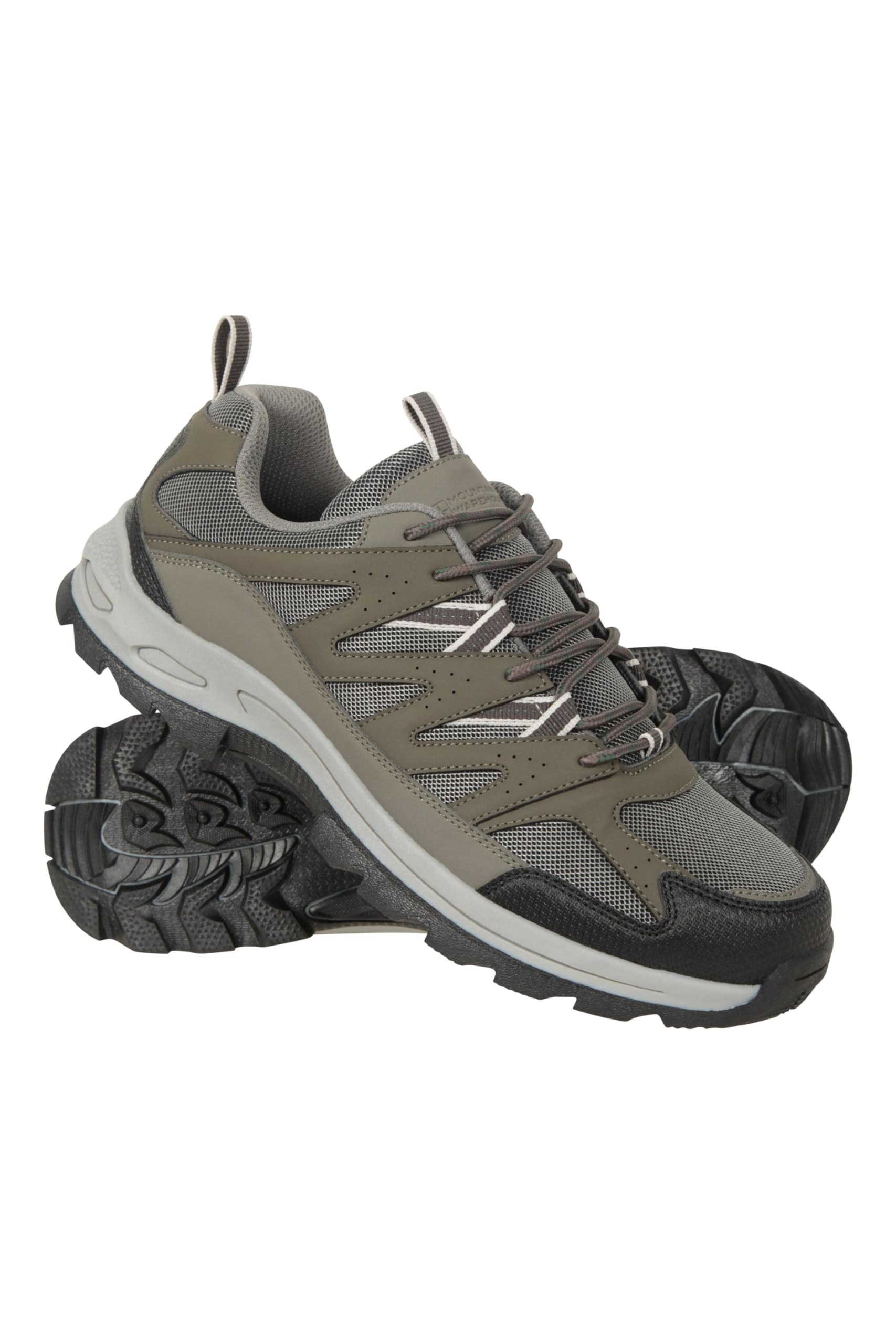 Mountain Warehouse Mens Shoes - Suede Mesh Upper Walking Shoes Dark Grey 10 M US Men