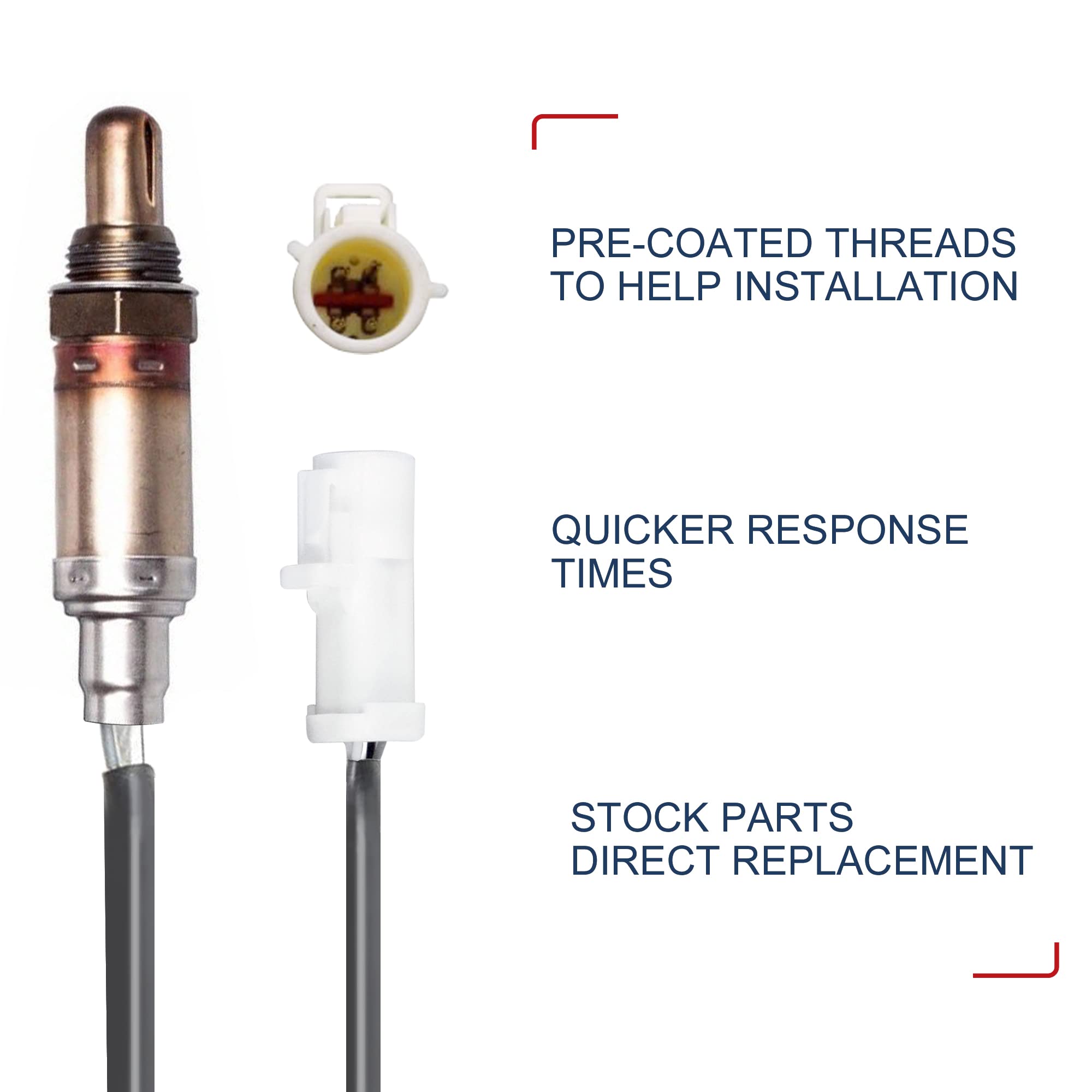 MOSTPLUS 11171843 15717 Oxygen Sensor Compatible with Ford Mercury Lincoln Mazda (Set of 2)