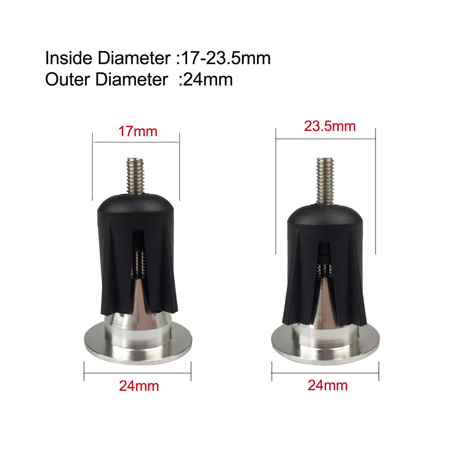 PLATT Bicycle Bar End Plugs Aluminum Bike Handlebar Cap for Road Bike Mountain Bike BMX (One Pair)