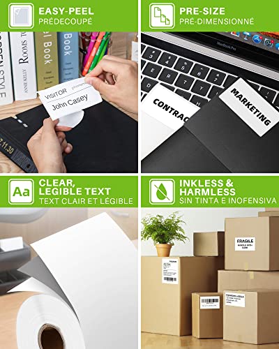 PHOMEMO - Replacement for DYMO 30256-2-5/16" X 4β Shipping Labels, Compatible with Rollo, DYMO Labelwriter 450, 4XL & Zebra Desktop Printers 8 Rolls/2400 Labels