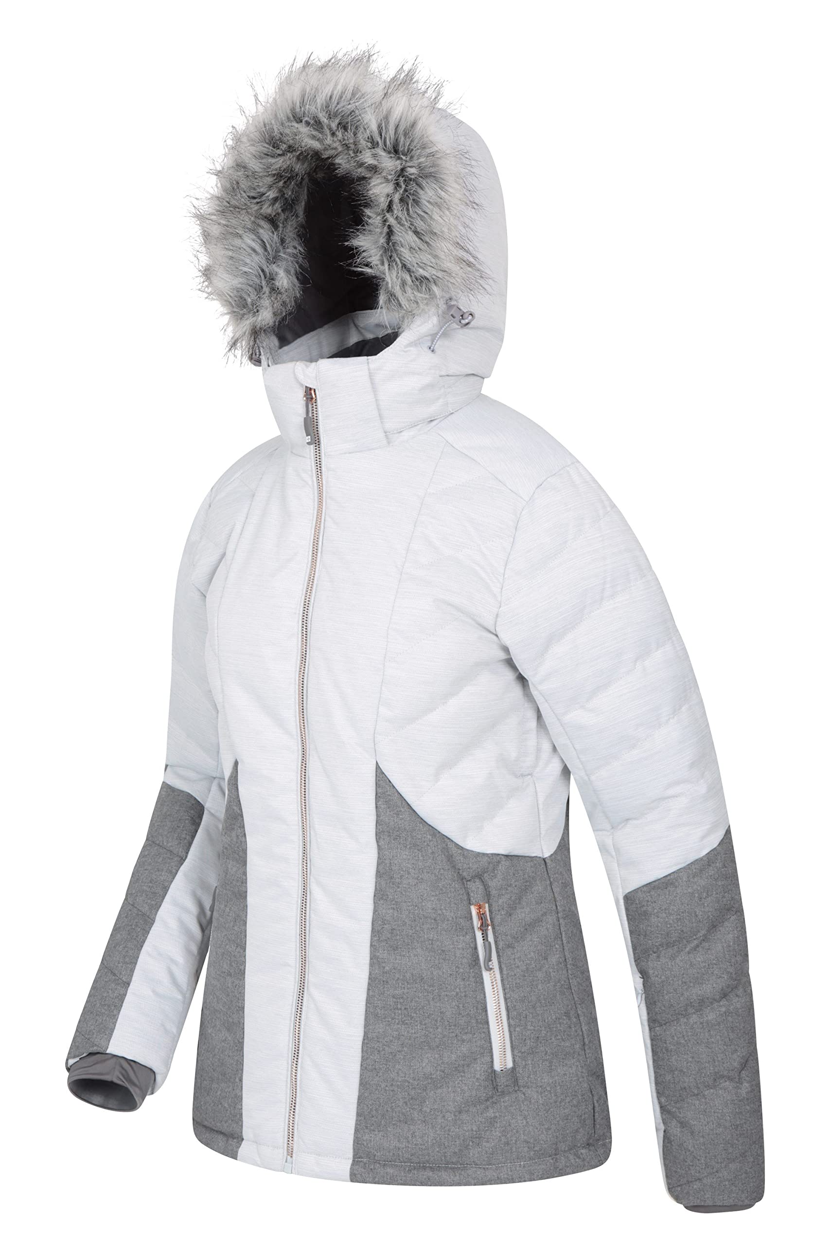 Mountain Warehouse Snowflake Womens Padded Ski Jacket - for Winter Light Grey 6