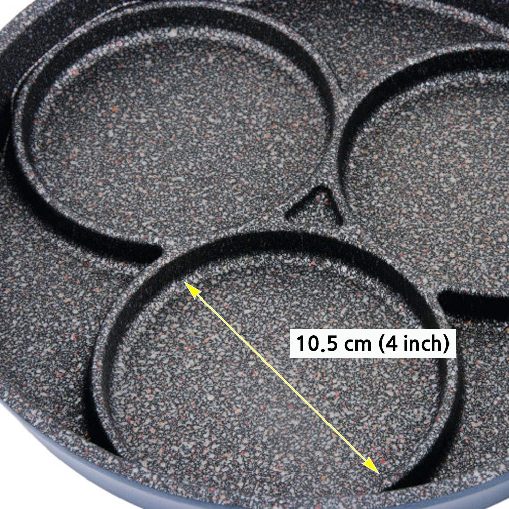 UPIT 3-Cup Egg Frying Pan for Induction Stovetop, Nonstick Coating Aluminum Egg Cooker Pan