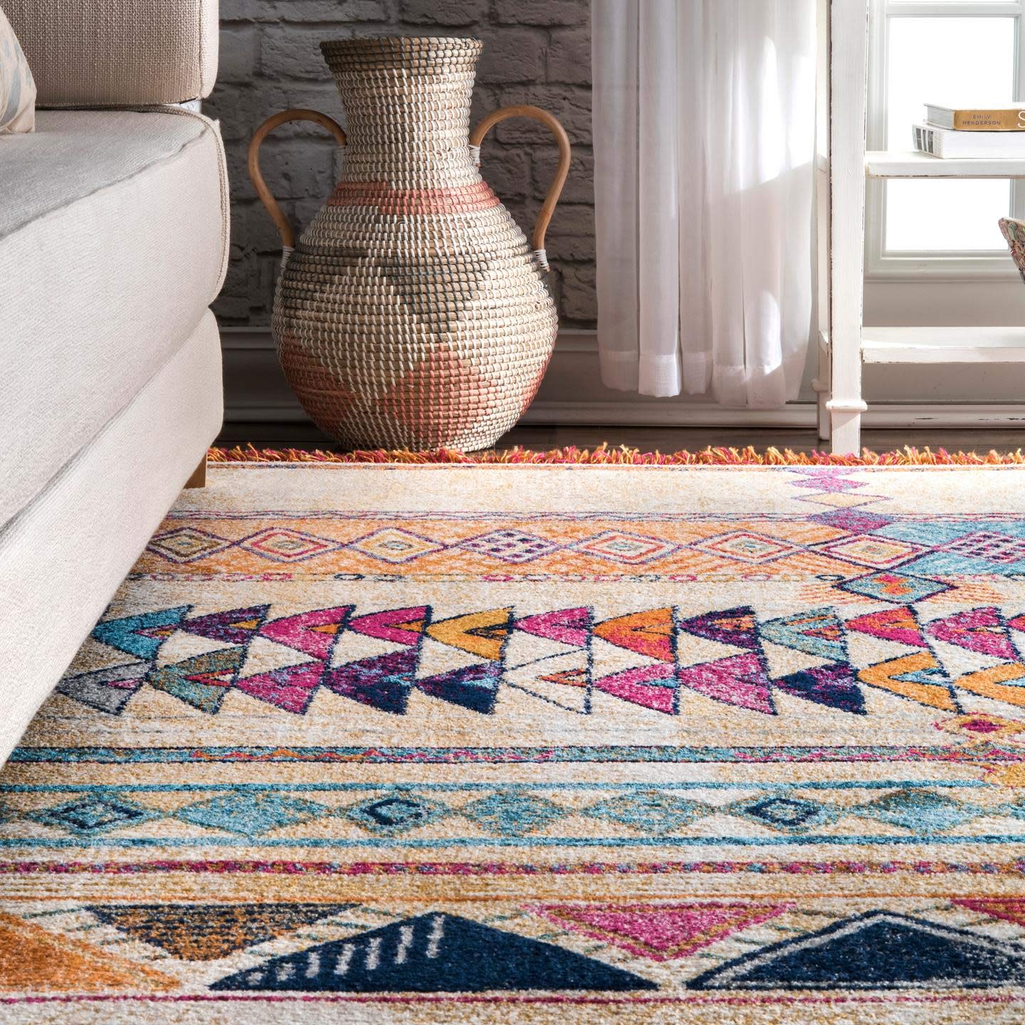 nuLOOM Rochelle Aztec Area Rug, 8' x 10', Orange