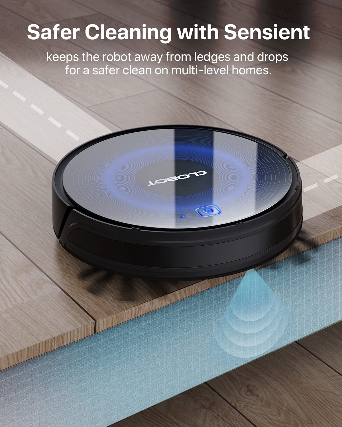 Robot Vacuum Cleaner - CLOBOT Auto Robotic Vacuum X10 Slim, 2000Pa Suctions, Ultra Thin, 120min Runtime, Self-Charging, Quiet, Compatible with Alexa/Google/App, for Pet Hairs, Hard Floors, Carpets