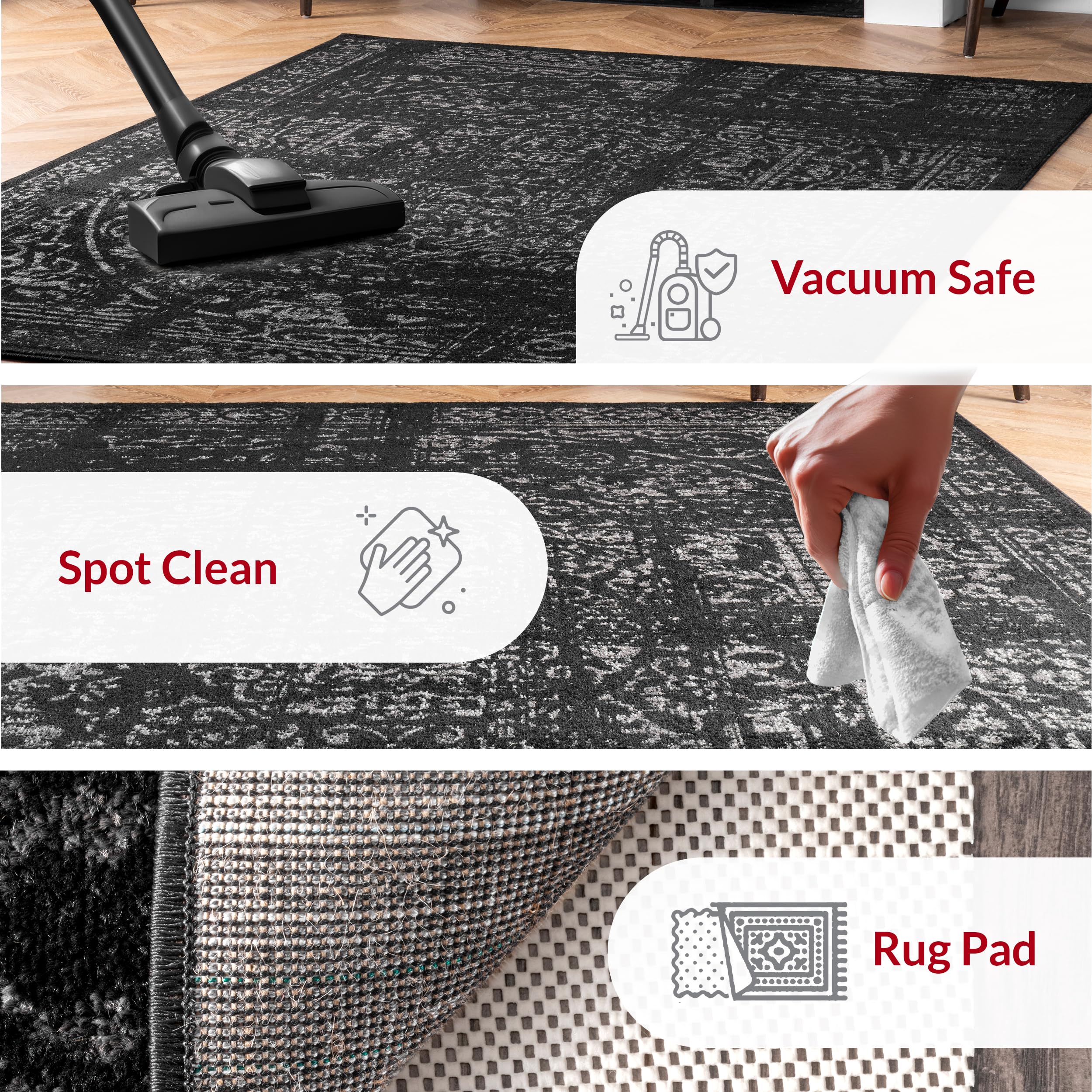 nuLOOM Remona Modern Abstract Area Rug, 7x9, Grey