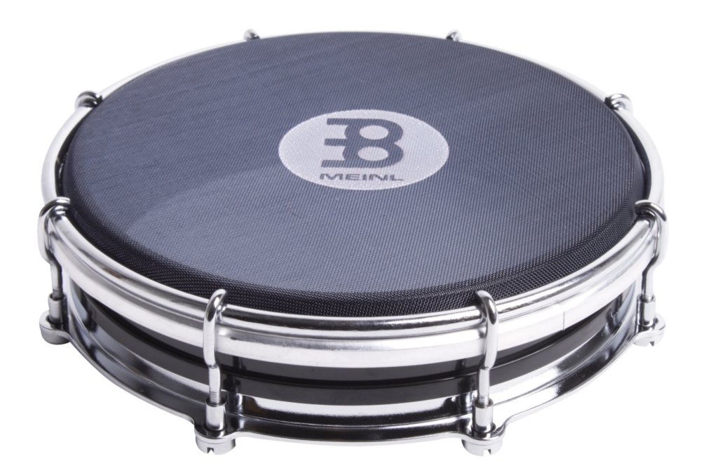 Meinl Percussion Silent Tamborim-NOT Made in China-Black ABS Plastic Body and Mesh Head for Low Volume Practice, 2-Year Warranty, (STBR06ABS-BK)