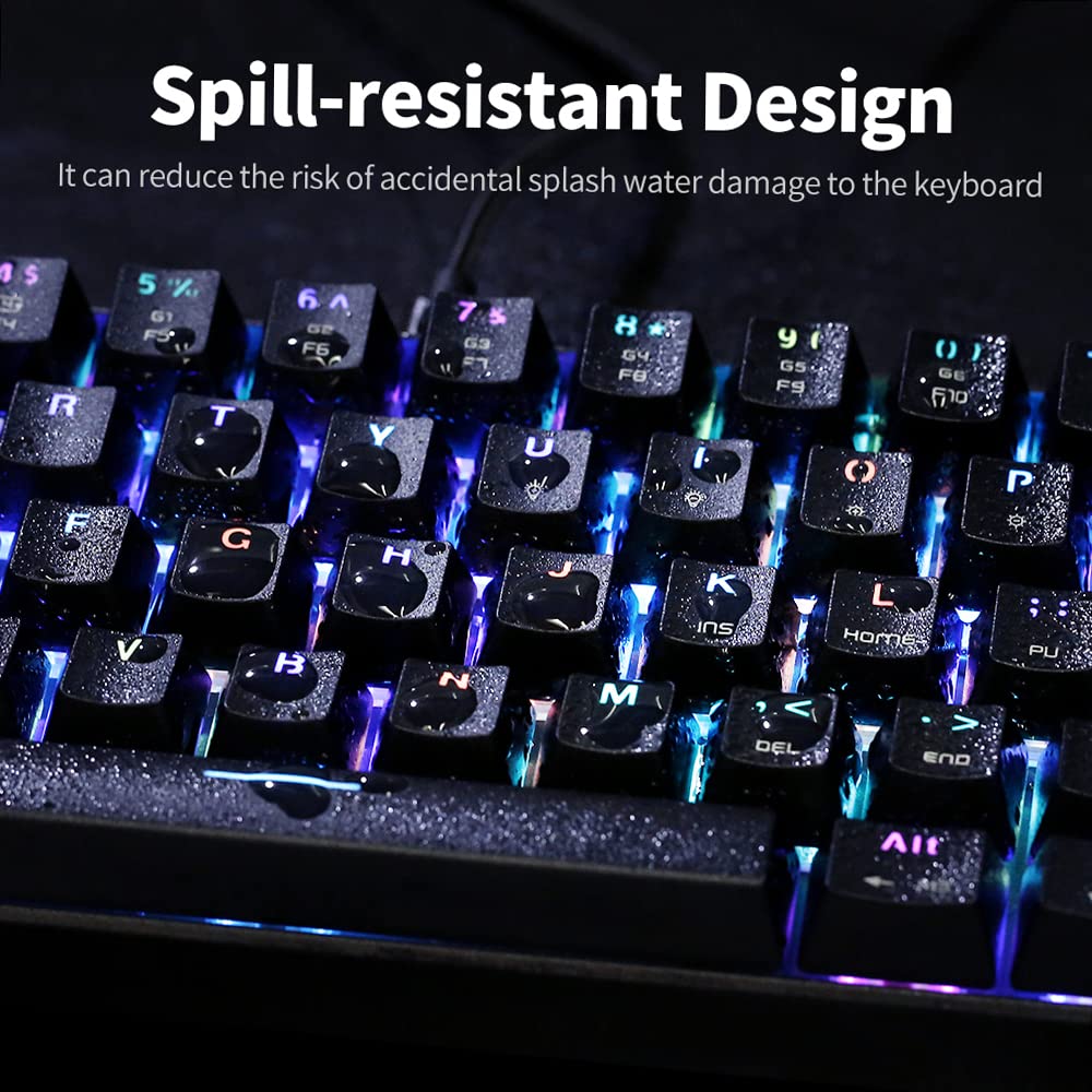 MOTOSPEED CK61 RGB Mechanical Gaming Keyboard OUTMU Blue Switches Keyboard 61 Keys Anti-ghosting with Backlight for Gaming Black
