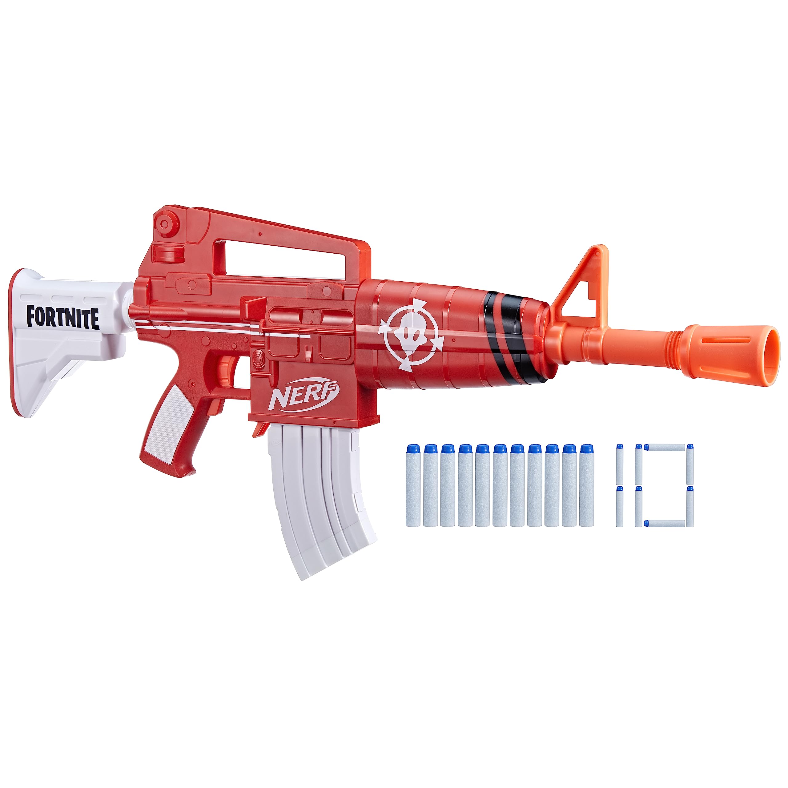 NERF Fortnite Insightful Motorized Blaster, Insightful Wrap, 10 Dart Clip, 10 Elite Darts, Outdoor Play (Amazon Exclusive)