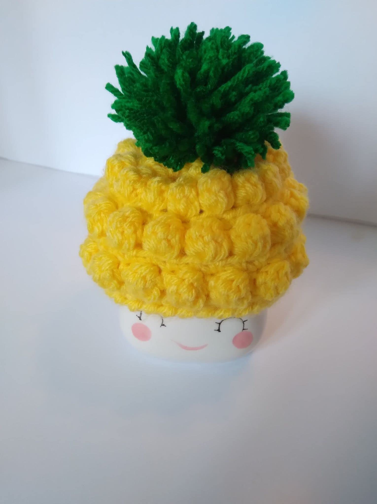 Tiered Tray Marshmallow Mug Hats Toppers - Pina Colada Pineapple & Coconut Set of 2 for 2.75x2.75 inch Marshmallow Mugs Summer Collection