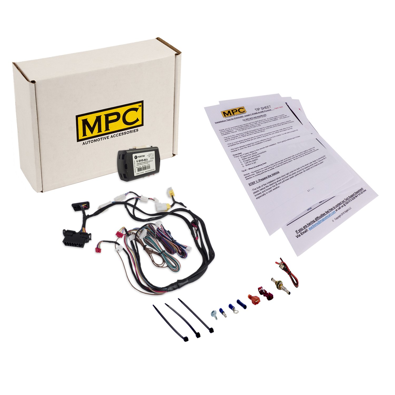 MPC Complete Factory Remote Activated Remote Start Kit for 2009-2016 Nissan GT-R - Push-to-Start - with T-Harness