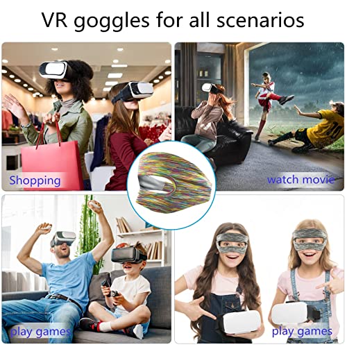 VR Eye Masks Sweat-Breathable Breathable Sweat Resistant Quick Drying Protective Accessories Use with Oculus Quest 2 Oculus Rift Playstation VR (2pcs),Color+Grey