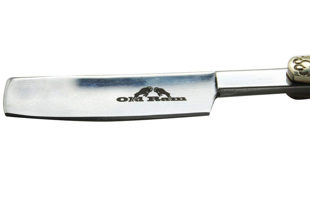 Old Ram Collection Barber Straight Razor Style Manual Folding Knife.. (Red)