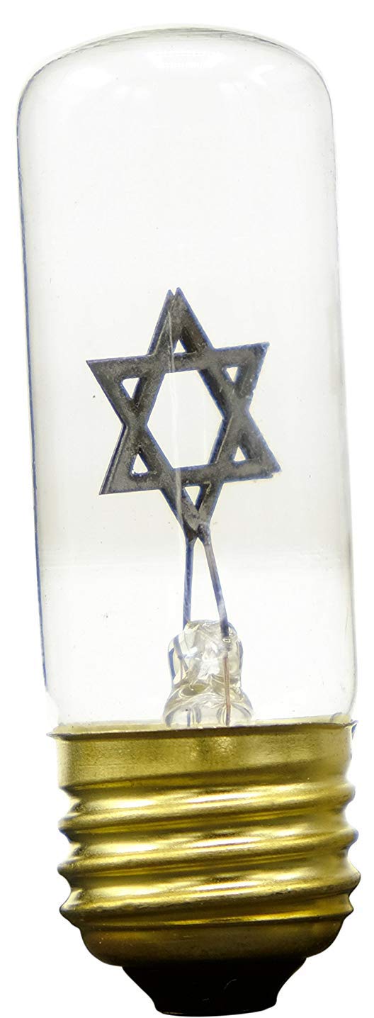 Neon Star Bulb Replacement for Yahrzeit Lamp Fixtures to Memorialize a Loved One