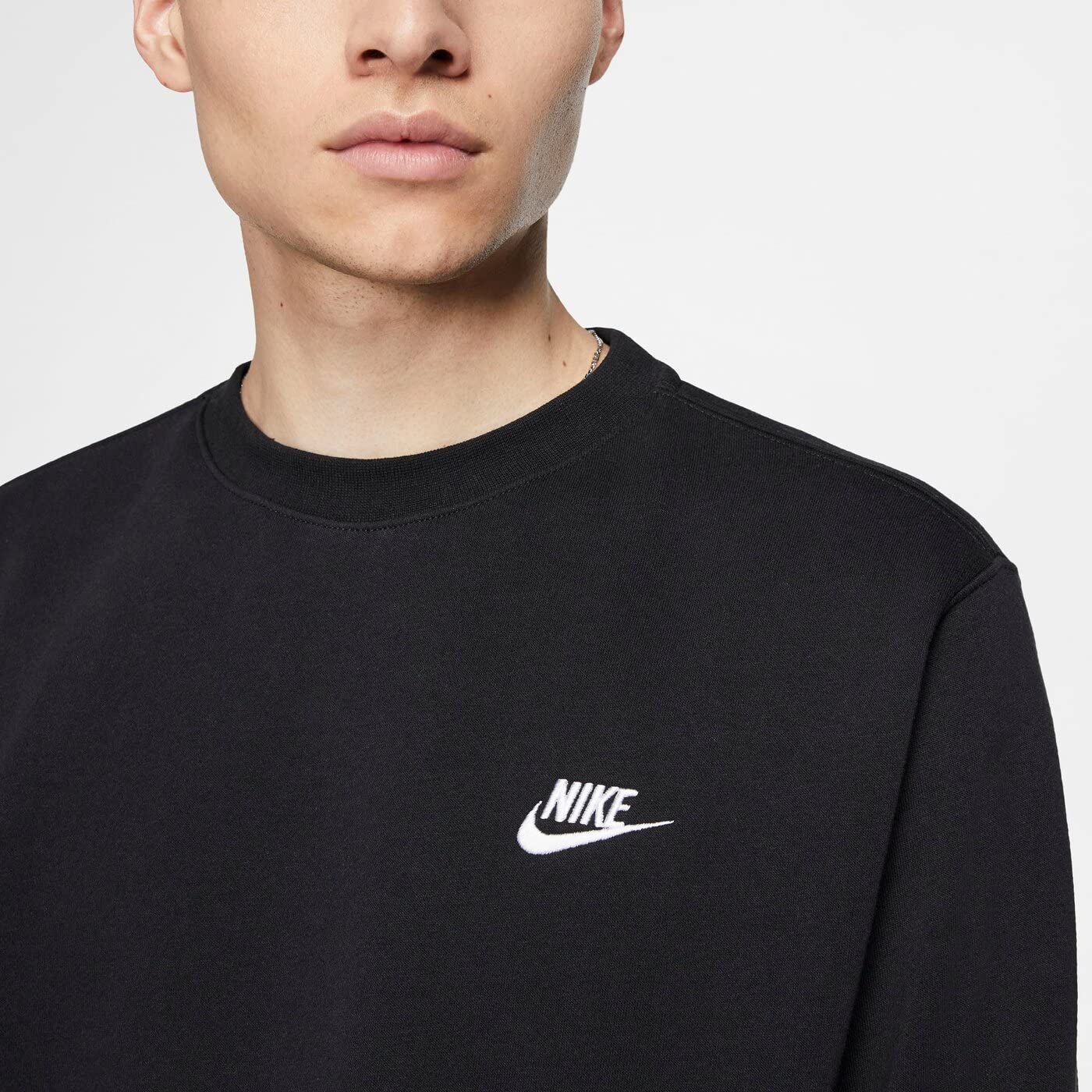 Nike Men's NSW Club Crew, Black/White, X-Large