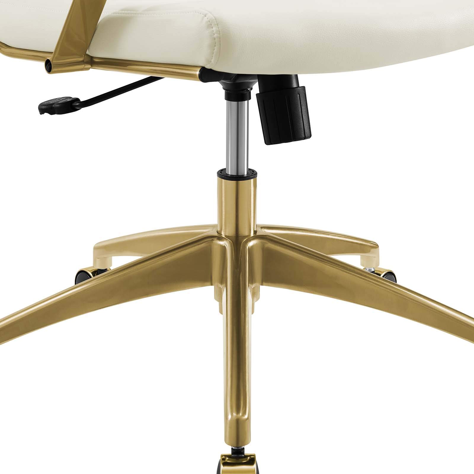Modway Jive Gold Stainless Steel Executive Managerial Tall Swivel Highback Office Chair