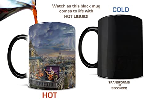 Morphing Mugs Disney – The Aristocats – Love Under the Moon – Thomas Kinkade Studios - One 11 oz Color Changing Ceramic Mug – Image Revealed When HOT Liquid Is Added!