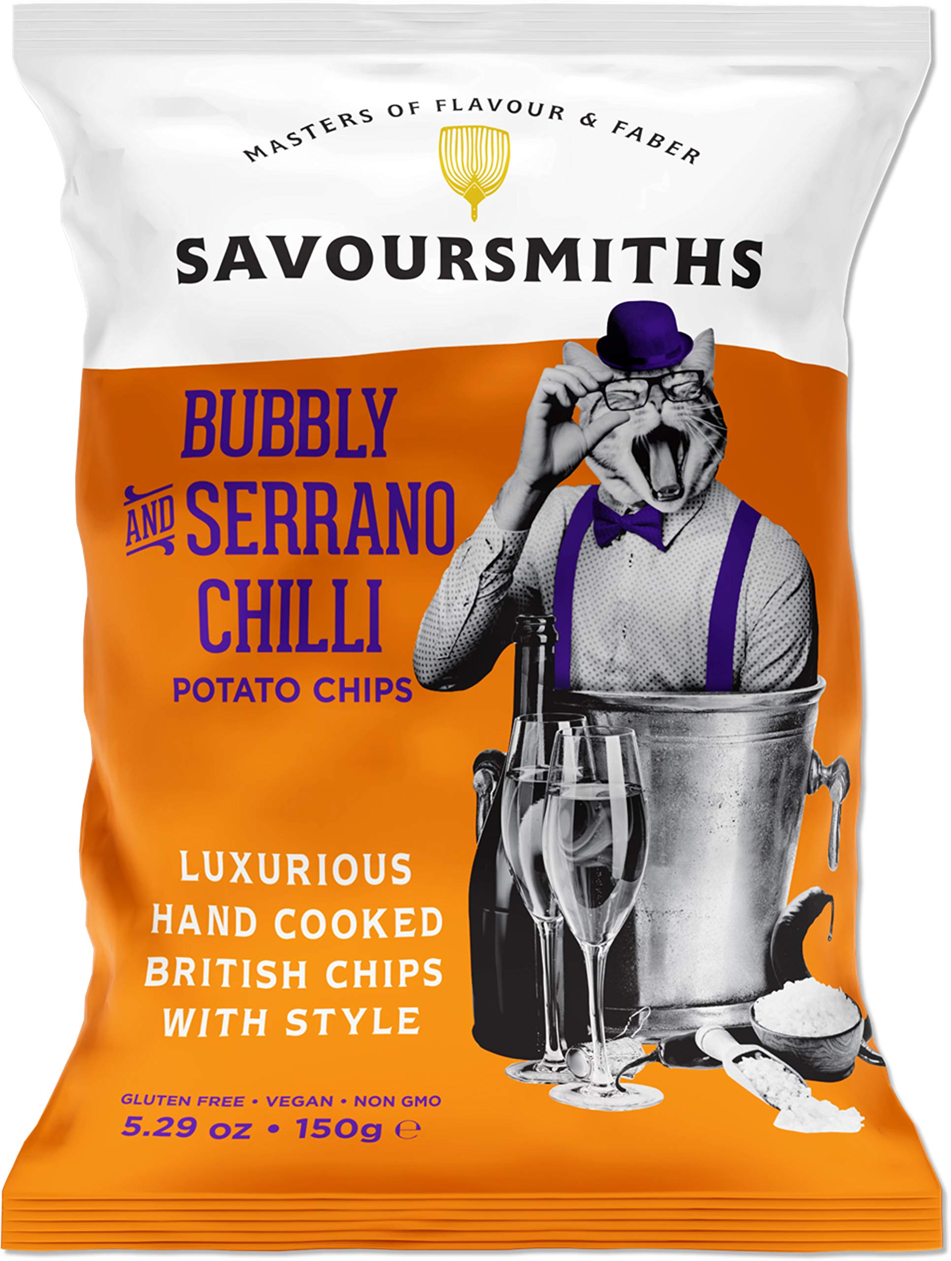 SAVOURSMITHS Hand Cooked Potato Chips, Variety Pack, Gluten Free, Non GMO, All Natural, 5.29 Oz, 4 Count (Pack of 2)