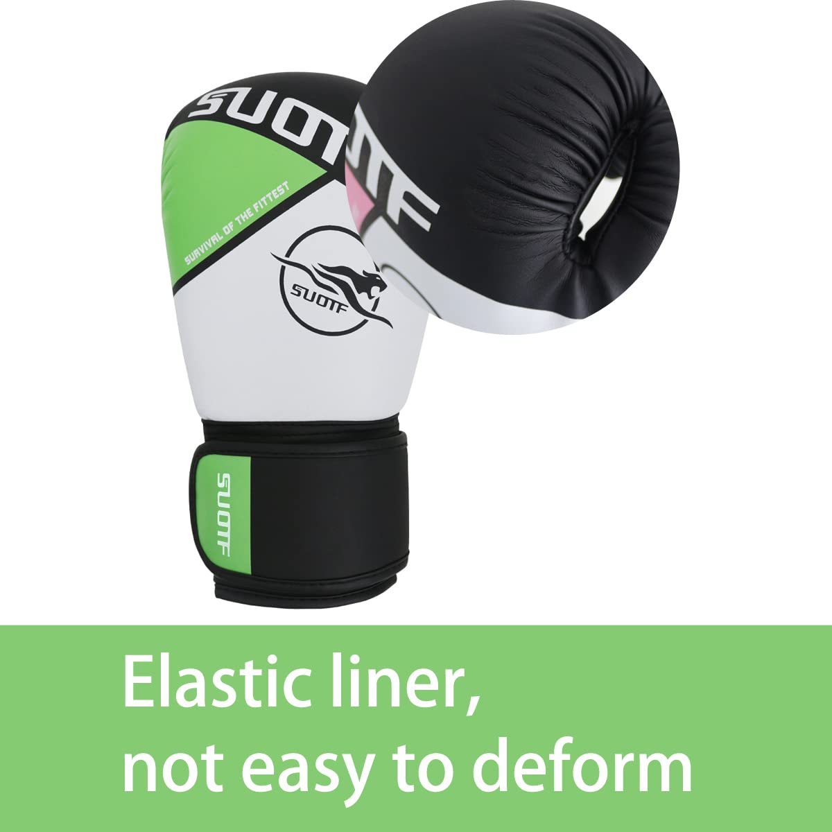 SUOTF Boxing Gloves for Women Punching Bag Gloves Muay Thai Adults MMA Training Gloves Men Pink 10oz