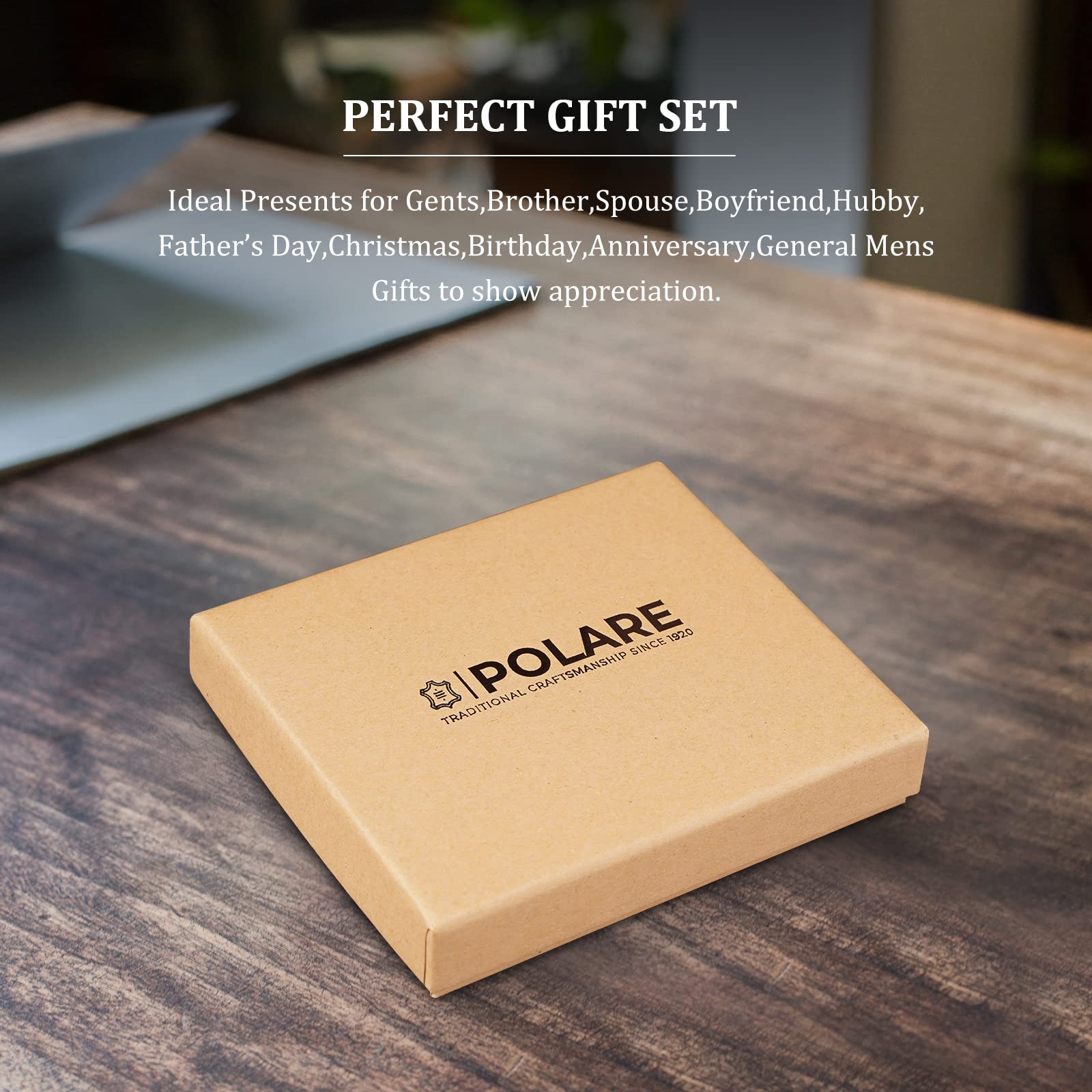 Polare RFID Blocking Italian Napa Leather Bifold Wallet For Men With Gift Box(Medium)