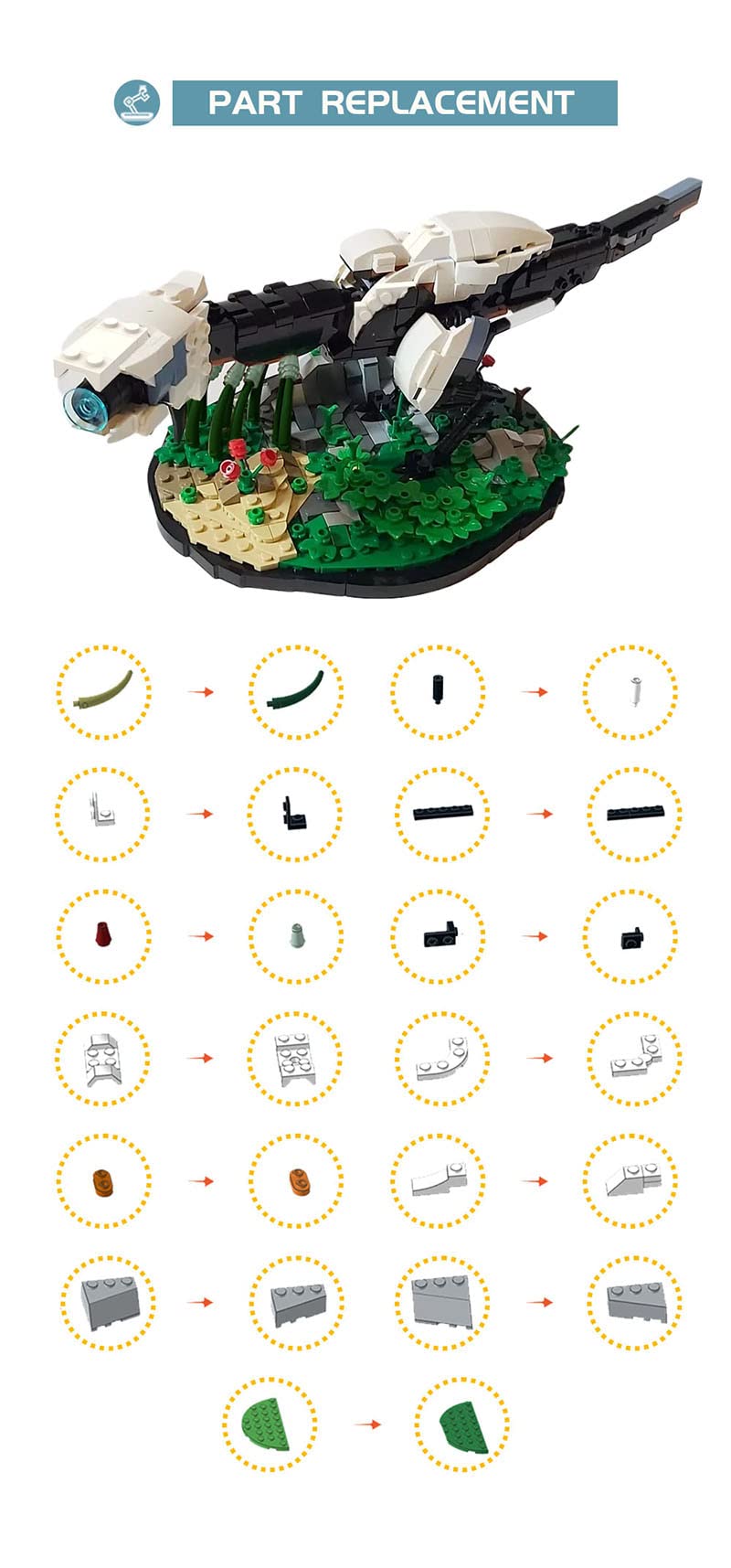 Zero Dawn Corruptor War Machine Building Set,Game Monster Scarab Robot Figure Building Brick Model Toy,Construction Toys for Kids, Boys and Girls (332Pcs) (Broadhead 339Pcs)