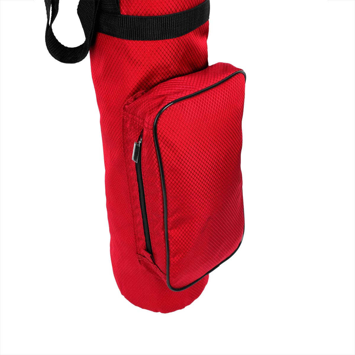 Orlimar Sunday Golf Bag, Small Red Lightweight Foldable Carry Walking Golf Club Travel Bag for a Few Clubs, Range, Men & Women with 2 Way Divider Top 2 Zippered Pockets Sling Shoulder Strap