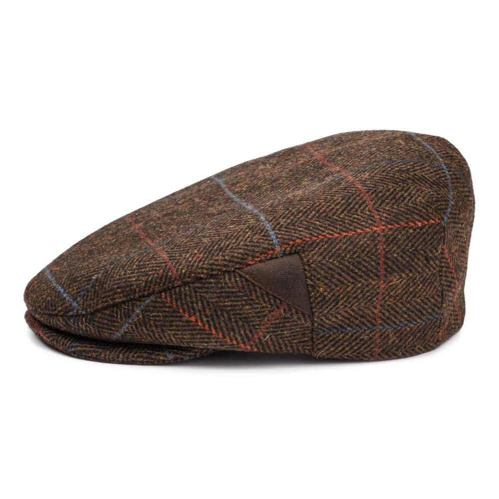 Newsboy Cap for Men, Flat Cap, Ivy Hat Wool Blend, Mens Caps, Gatsby Hat | Lg Dark Brown