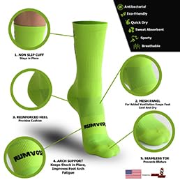 RUMVO SPORT Compression Socks For Women And Men - Cycling Socks - Running Socks Womens With Firm Compression Fit…