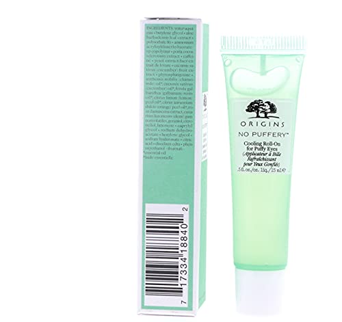 Origins No Puffery Cooling Roll-On for Puffy Eyes, 0.5 Fl Oz, Sensitive Skin, Lavender Musk Scent