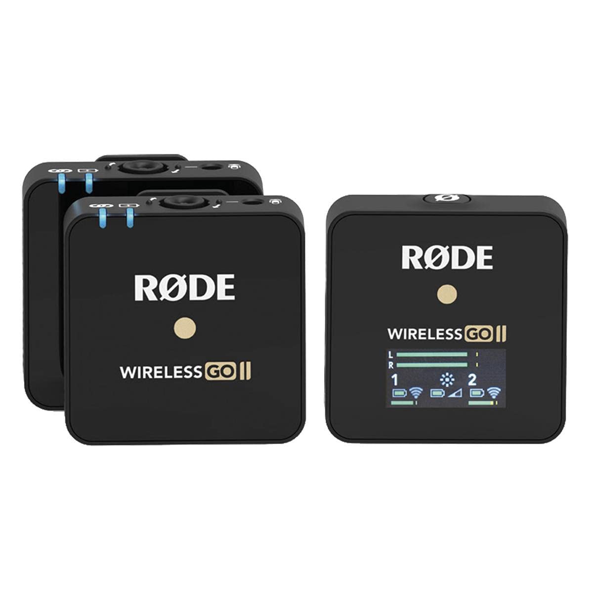 Rode Wireless GO II Compact Microphone System with 2x Transmitters and 1x Receiver - With Rode SC7 3.5mm TRS to TRRS Patch Cable