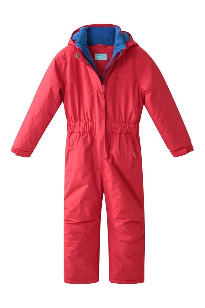 Mountain Warehouse Cloud Kids All in 1 Snowsuit - Waterproof Skisuit Red Kids 5-6 Yrs (104-116 cm)