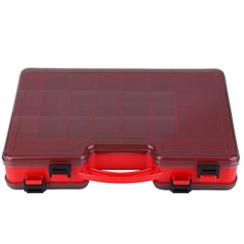 SALUTUYA Lightweight and Portable Non-Toxic Fishing Tackle Storage Box Made of ABS Material Mobile Interlayer,for Outdoor(red)
