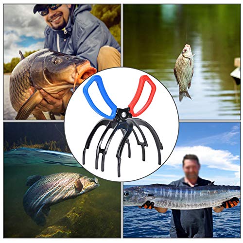 SALUTUYA Stainless Metal Fishing Catch Fishing Tools 3-Claw,Anglers(Three-tooth fish clip)