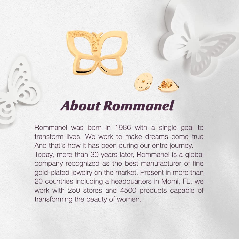 Rommanel Elegant 18K Gold Plated Heart Necklace for Women, Lightweight Maxi Pendant, 50cm Adjustable Chain