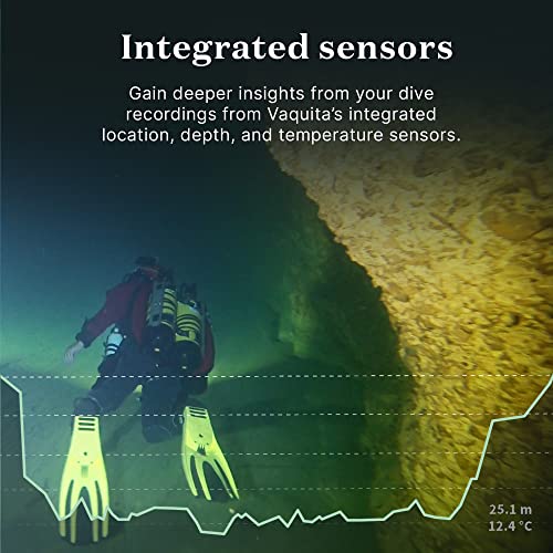 PARALENZ Vaquita 2nd Gen Underwater 4K Camera – Ultra-Wide 150° Lens, 12MP, OLED Display, Waterproof to 350m, WiFi, GPS, Automatic Depth-Controlled Color Correction, Dive Camera