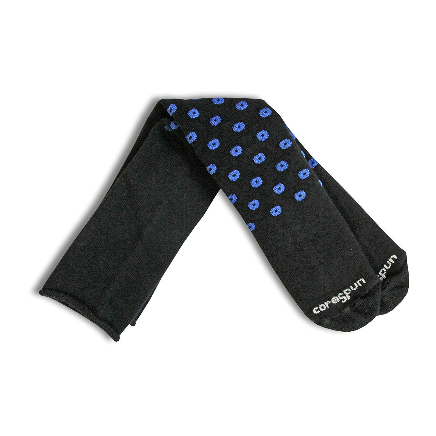SMARTKNIT & CoreSpun Kids AFO Interface Socks - 4 Pack (2-White, Grey, Cheery(Black/Royal Blue), Child X-Long)