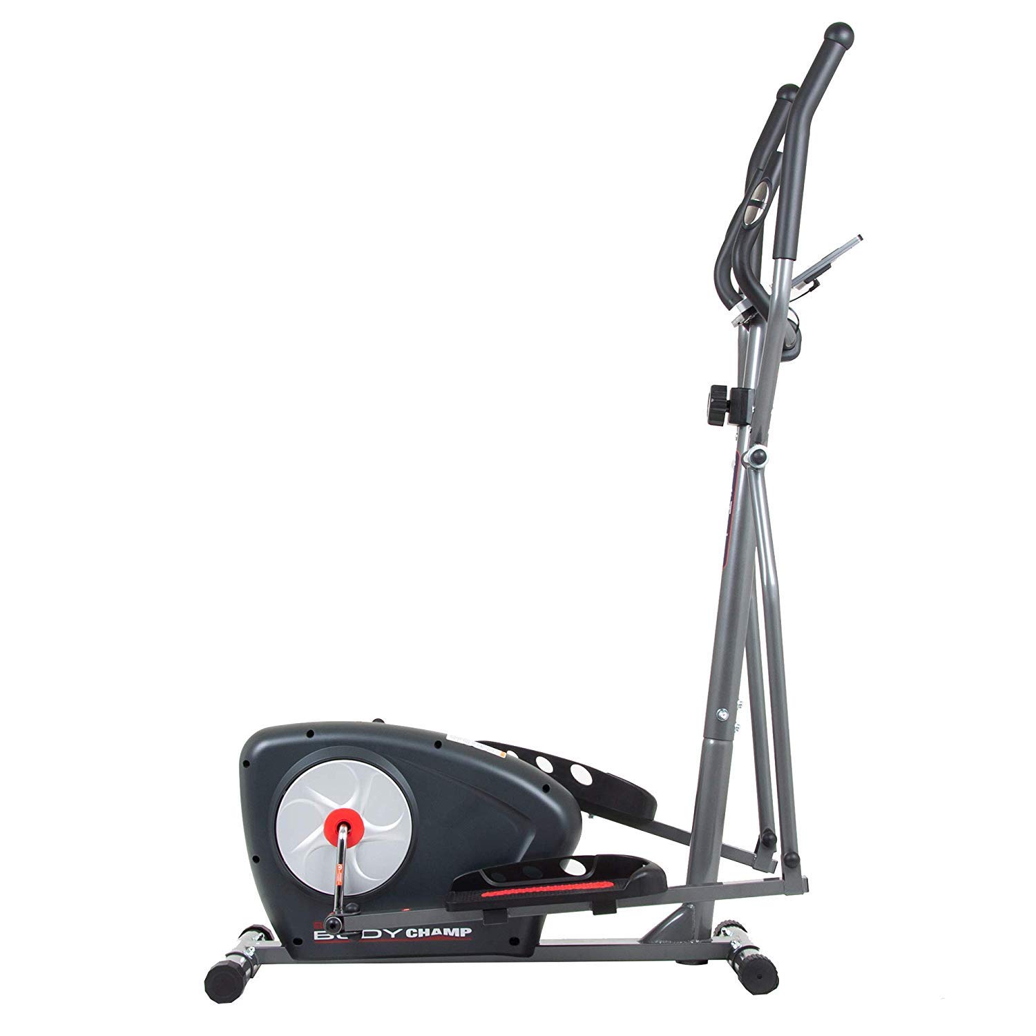 New Elliptical Machine Trainer Magnetic Smooth Quiet Driven with LCD Media Holder Monitor and Pulse Rate Grips BR2117