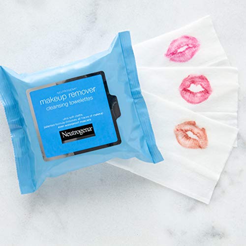 Neutrogena Makeup Remover Cleansing Face Wipes, Daily Cleansing Facial Towelettes to Remove Waterproof Makeup and Mascara, Alcohol-Free, Value Twin Pack, 25 Count, 2 Pack