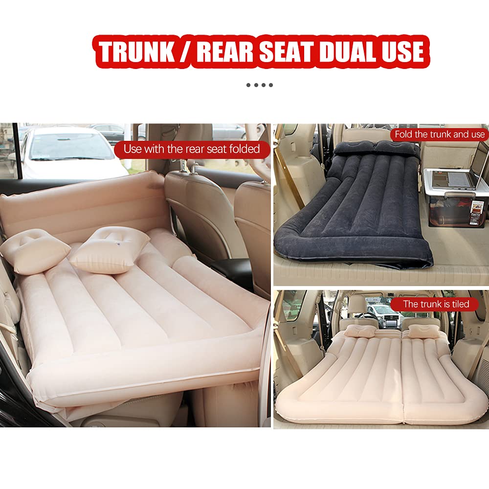 SPEEDPARK for Tesla Model 3 Model Y Model S Mattress Portable Inflatable Car Air Bed with Electric Air Pump Flocking Surface Camping Air Bed Cushion for Tesla Accessories
