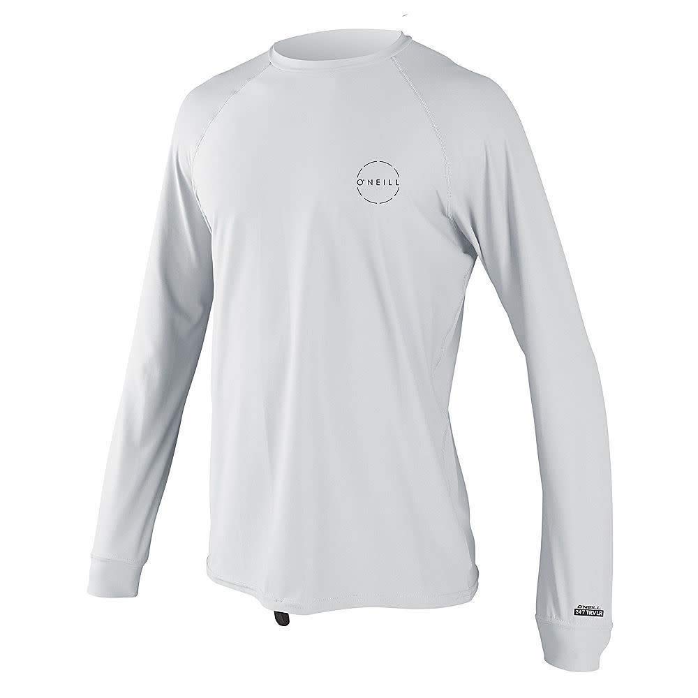 O'Neill Men's 24-7 Traveler UPF 30+ Long Sleeve Sun Shirt, White/Graphite, XL
