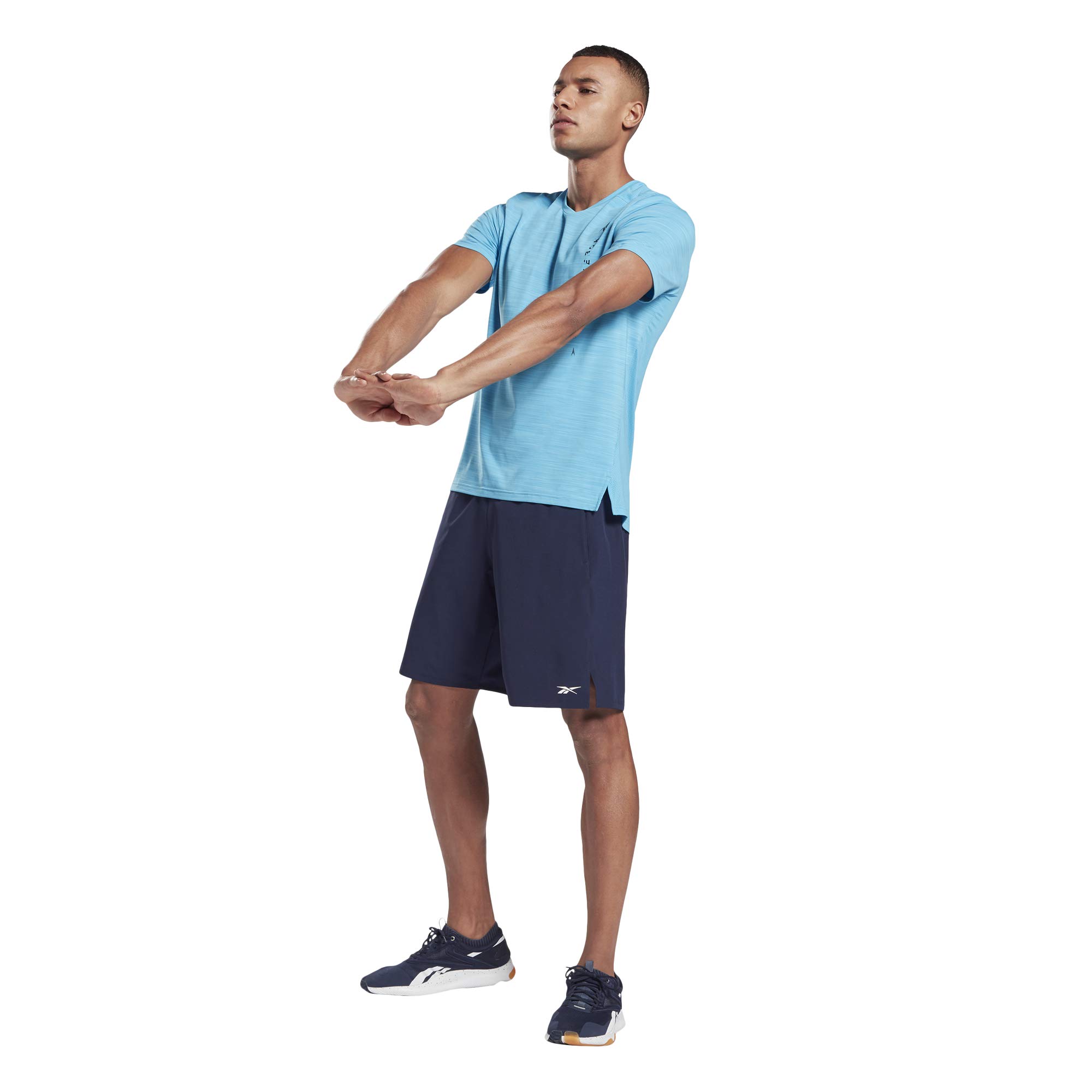 Reebok Men's Standard Training Supply Speed Short, Blue, S