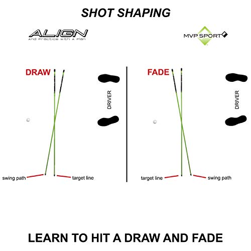 MVP Sport Golf Alignment Rods (MorodZ) Training Aid 2-Pack (Red)