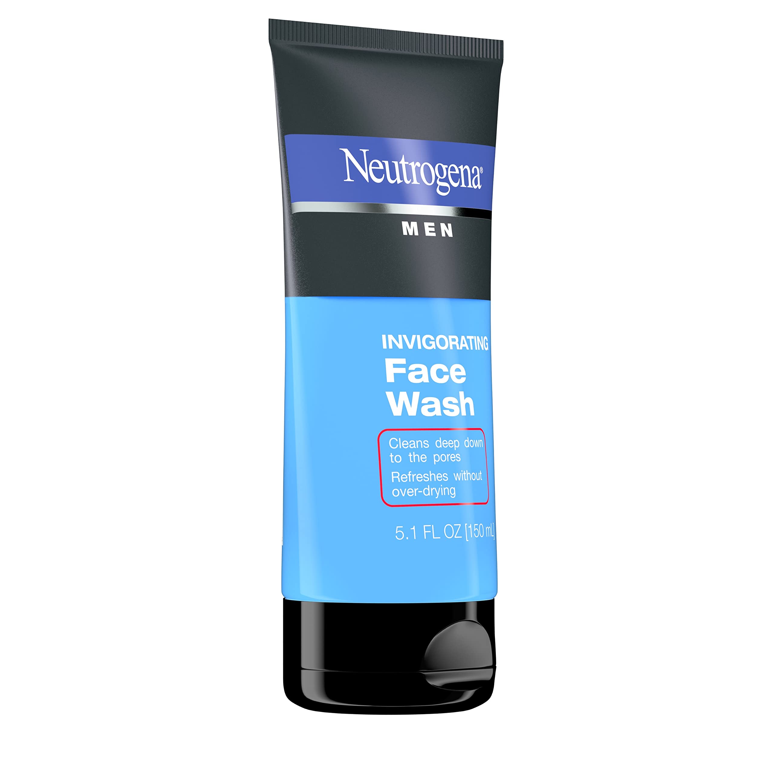 Neutrogena Men's Invigorating Daily Foaming Gel Face Wash, Energizing & Refreshing Oil-Free Facial Cleanser for Men, 5.1 fl. oz