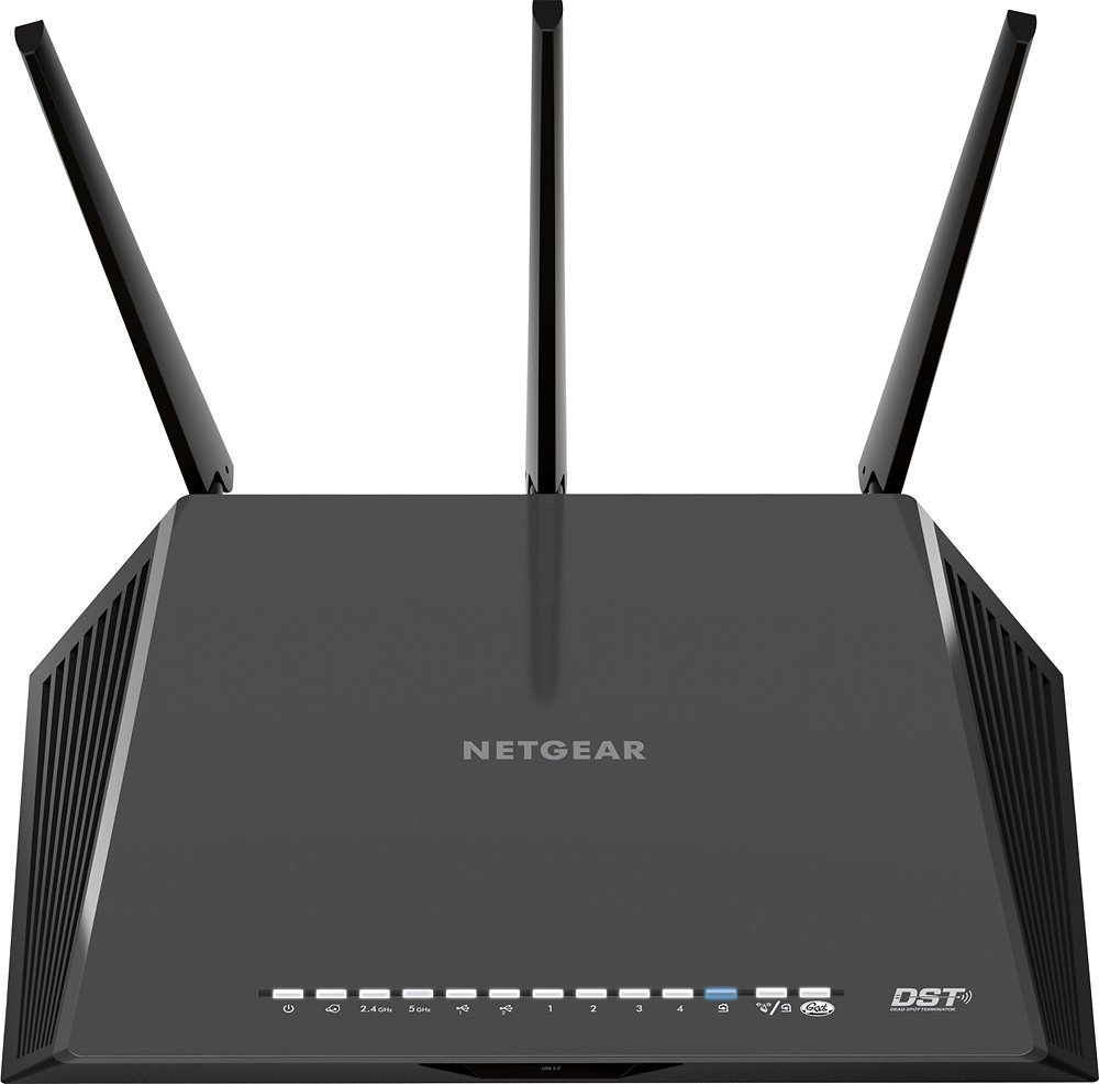 NETGEAR - Nighthawk DST AC1900 (R7300) Wireless-AC Gigabit Router with DST Adapter - Black (Certified Refurbished)