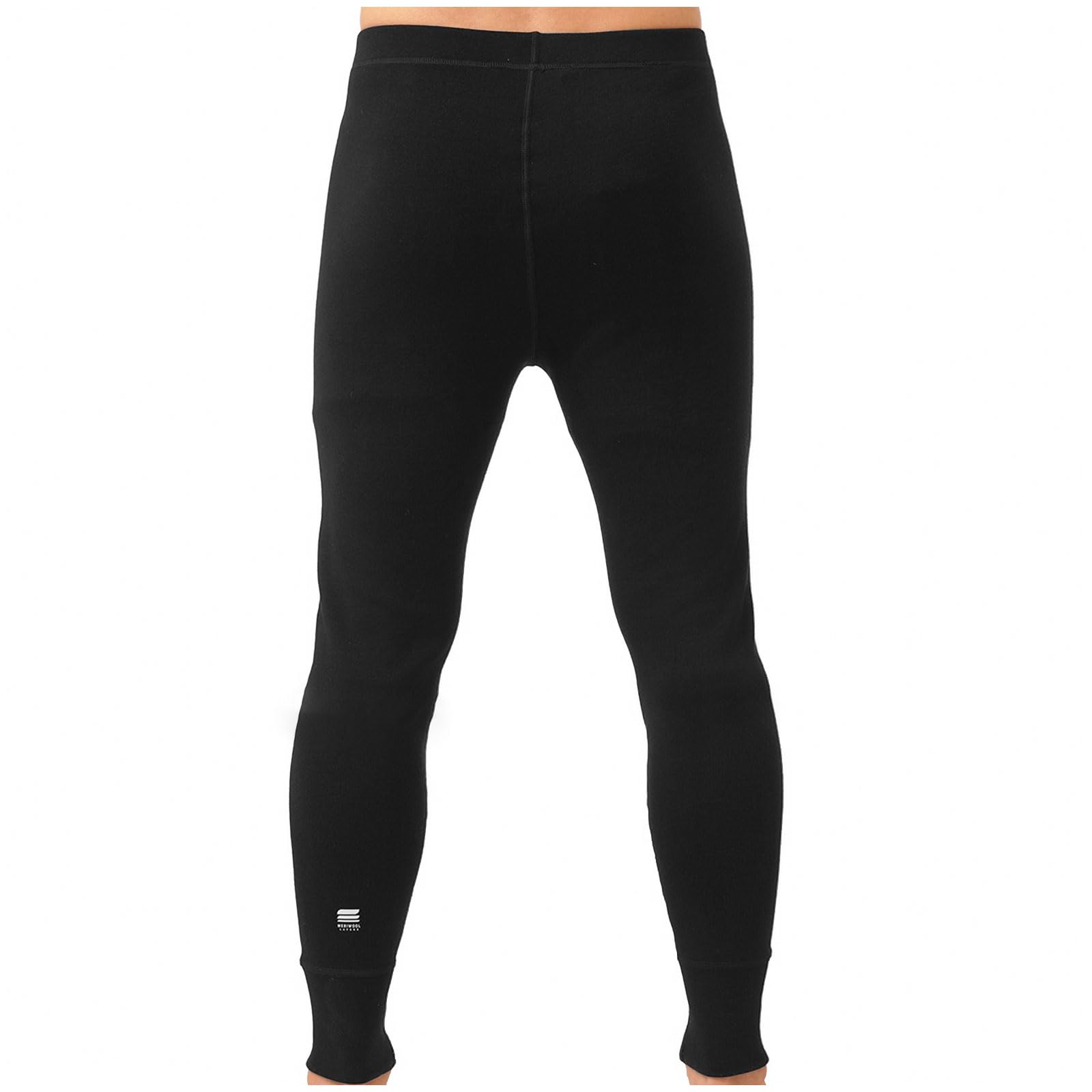 MERIWOOL Mens Base Layer 100% Merino Wool Heavyweight 400g Thermal Pants Black