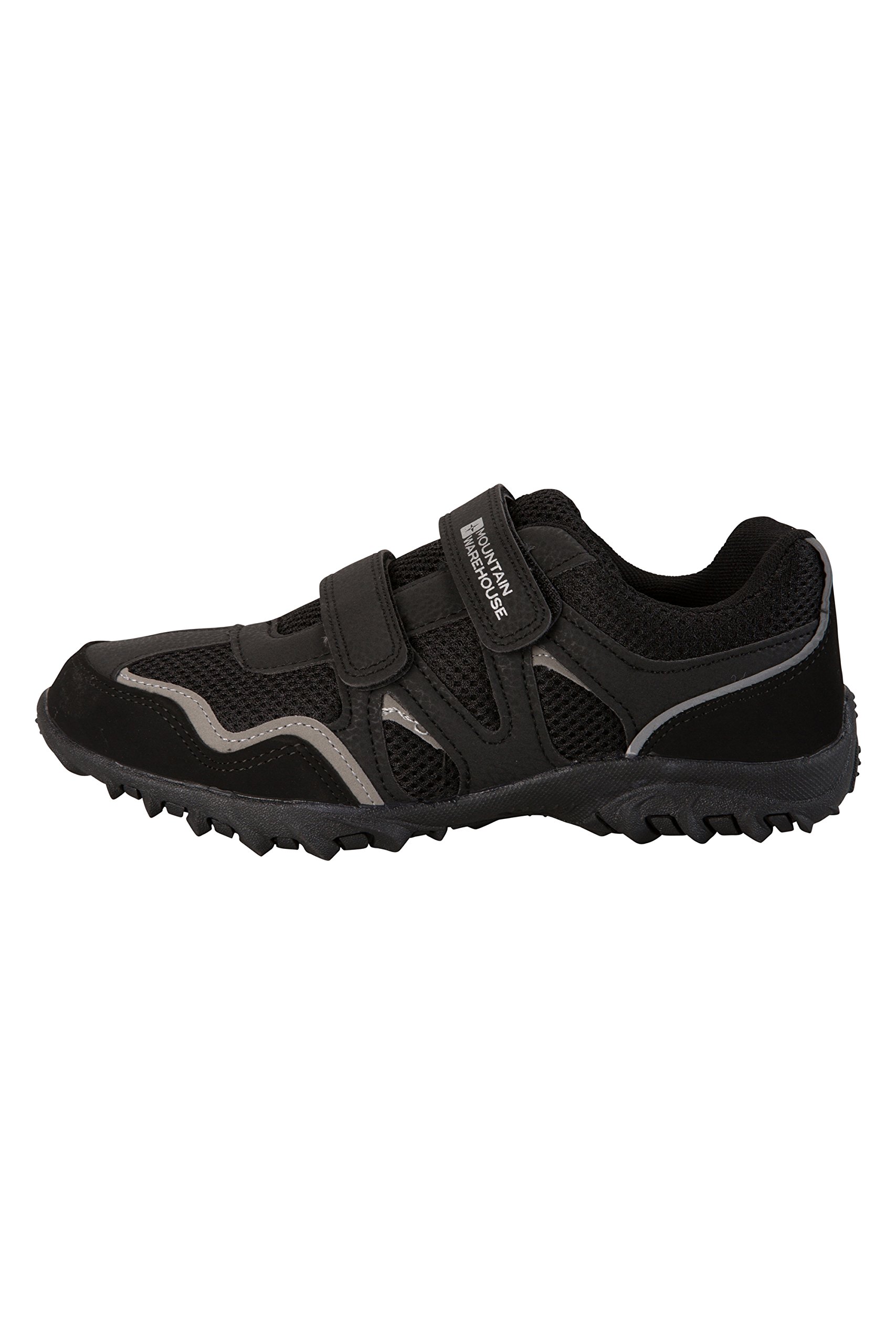 Mountain Warehouse Mars Kids Adaptive Non-Marking Sneakers Black Kids Shoe Size 2 US