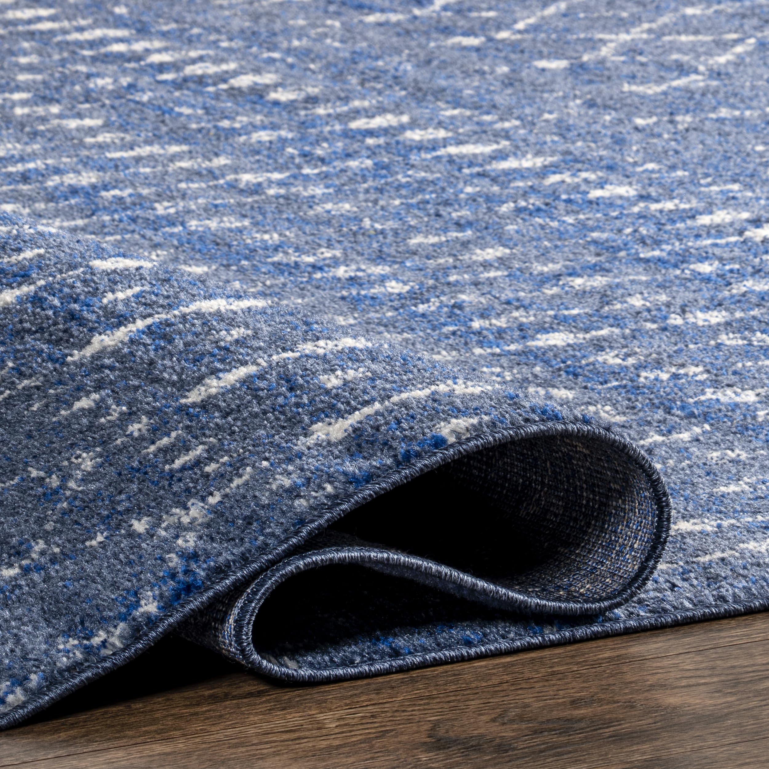 nuLOOM 2x3 Moroccan Blythe Area Rug, Dark Blue, Faded Bohemian Design, Stain Resistant, For Bedroom, Dining Room, Living Room, Hallway, Office, Kitchen, Entryway