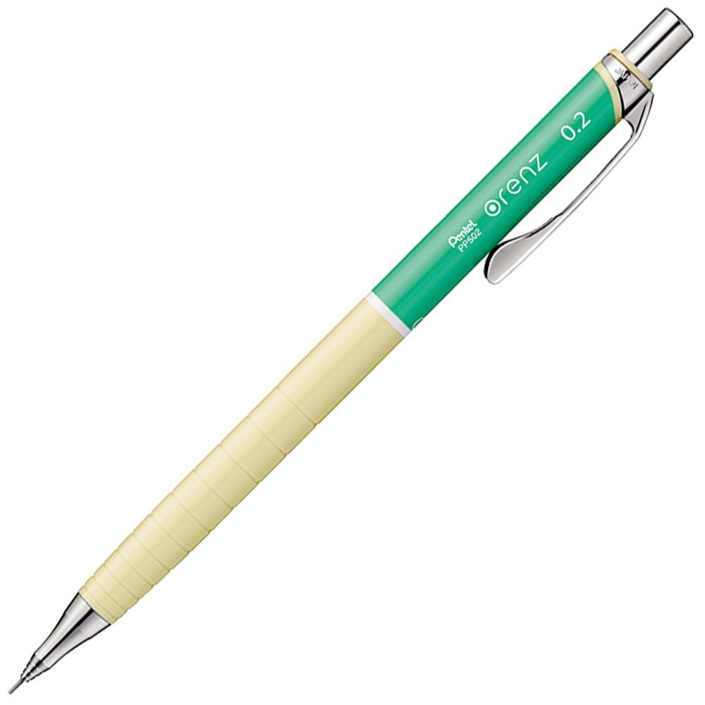 Pentel orenz Mechanical Pencil Limited edition MANNISH LINE (0.2mm / Green) with Ain Stein pencil lead