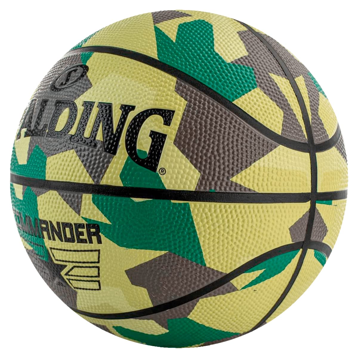 Spalding Commander Poly Series, Premium Rubber Indoor and Outdoor Basketball, Size 7