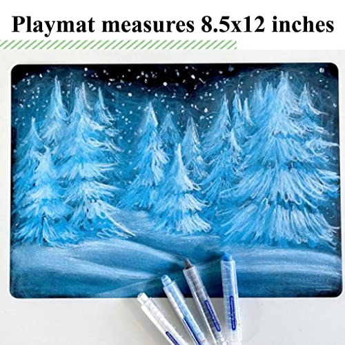 The Pencil Grip Create Everyday Black Board Playmat Kit with 8 Wonder Stix (TPG648)
