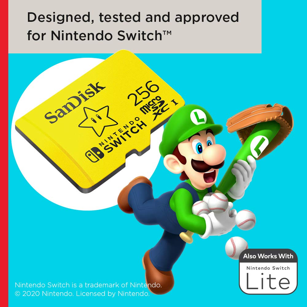 SanDisk 256GB microSDXC Card Licensed for Nintendo Switch - SDSQXAO-256G-GNCZN & Mario Kart 8 Deluxe - Switch